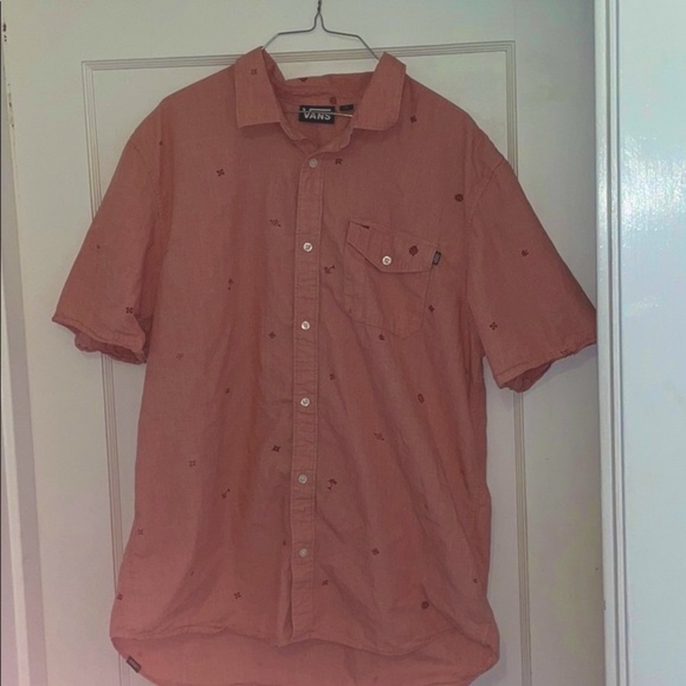 Men's Vans Short Sleeve Button Up Large. - Gem